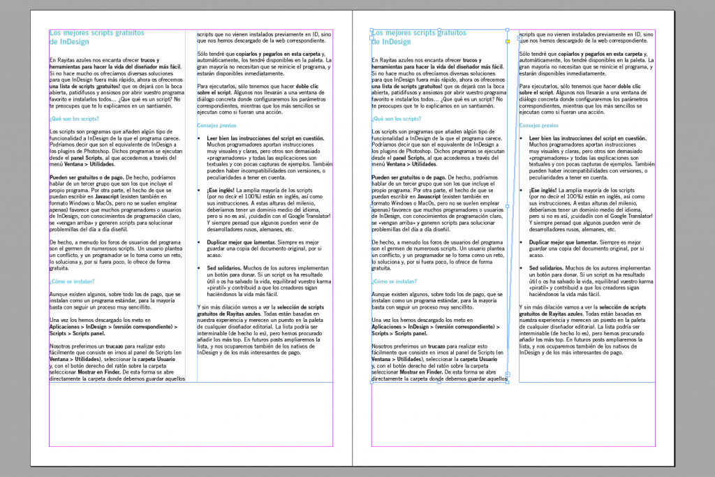 InDesign. Los mejores scripts gratuitos | Rayitas Azules | Diseño ...