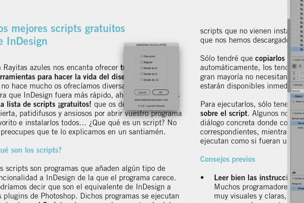 InDesign. Los mejores scripts gratuitos | Rayitas Azules | Diseño ...