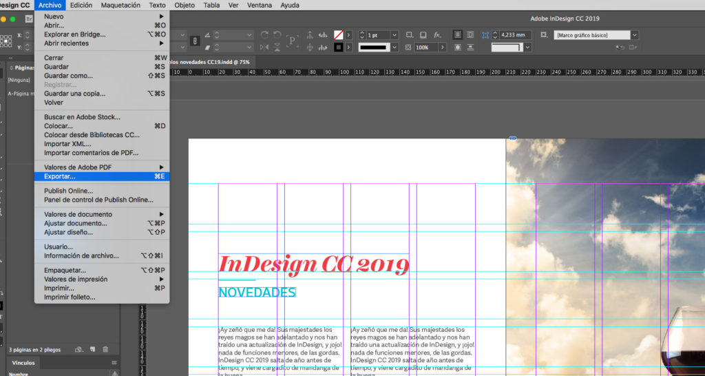 INDESIGN CC 2019. ¡NOVEDADES! | Rayitas Azules | Diseño Editorial y ...